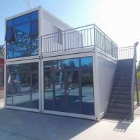 China Commercial Flat Pack Container House with 50-100mm Rock Wool Sandwich Panels | 3500x8000mm Size Options for sale