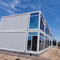 China Commercial Flat Pack Container House with 50-100mm Rock Wool Sandwich Panels | 3500x8000mm Size Options for sale