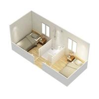 China Compact Foldable Container House 50mm EPS Sandwich Panel Easy Cleaning Long Term Use for sale