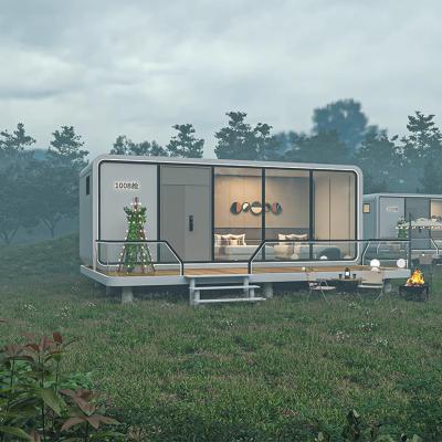 China Installation of Apple Cabin House with Metal Carved Panel Exterior Wall and Lighting Socket Switch Electricity for sale