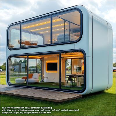 Apple Cabin House Duurzaam gegalvaniseerd stalen frame bamboe houtvezel board binnenmuur geïntegreerd plafond