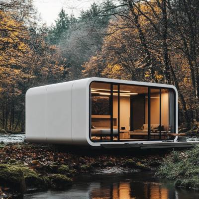 China Casa de cabaña de manzana personalizable Separación húmeda-seca Baño y iluminación Enchufe con interruptor de electricidad en venta