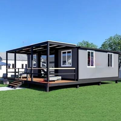 China 20/40ft 1-3 slaapkamer vouwbaar uitbreidbaar geprefabriceerd staalcontainerhuis weerstaan orkanen, isoleren muren, daken en vloeren for sale