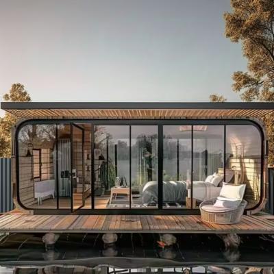 China Casa de la cabaña de la manzana segura Estructura fuerte y duradera Marco de acero galvanizado con aislamiento en venta