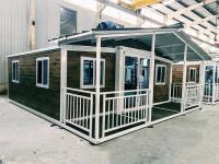 China Expandable Steel Frame Container House 50mm EPS Wall Panel Quick Assembly Customizable for sale