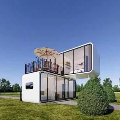 China Aanpasbaar en milieuvriendelijk Apple Cabin House met gegalvaniseerd stalen frame en metaal gesneden paneel for sale