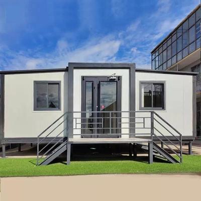 China Nieuwe oplossingen Voorgefabriceerde dubbele vleugels Uitbreidbare containerhuis Luxe gezinswoningen for sale