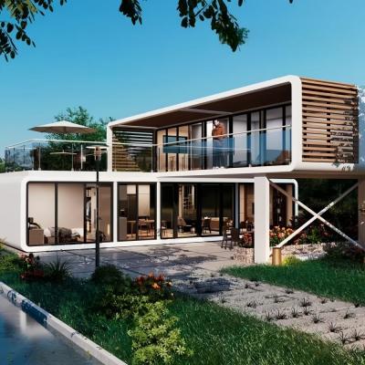 China Dos pisos de 20 pies de Apple Cabin de lujo interior de la casa de estar prefabricada portátil en venta