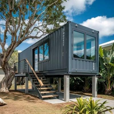 China Luxury Prefabricated Flat Pack Container Home With Bedroom / Bathroom for sale