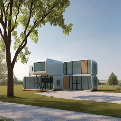 China Modulair huis van hoge kwaliteit Camping buiten Residentie 40ft Apple Cabins for sale