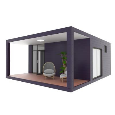 China Een slaapkamer wonen Veranda vakantie villa flat pack container huis luxe prefab container huis for sale