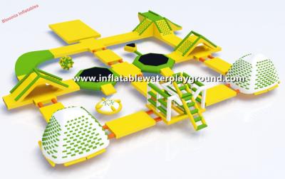 China Ultimate Inflatable Floating Water Park With Trampoline , Commercial Grade for sale