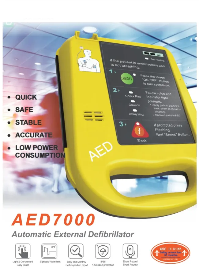 St-A7000 Factory Price Aed First Aid Aed Automatic External Defibrillator Portable Device