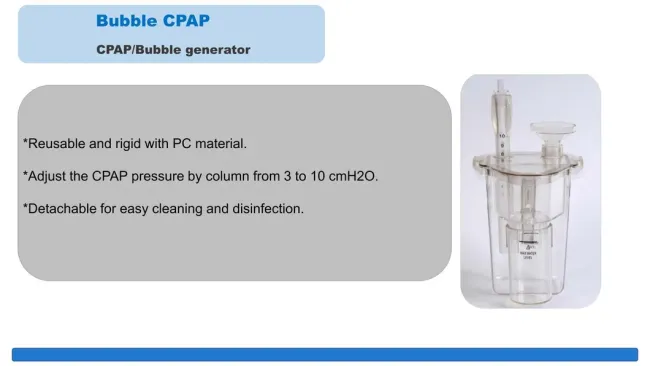 High Frequency Mobile Bubble CPAP with Air Oxygen Blender Neonatal Ventilator