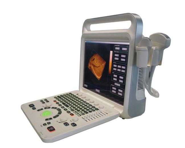 15 Inch LED Color Portable Ultrasound Machine 60deg Scan Angle