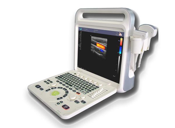 15 Inch LED Color Portable Ultrasound Machine 60deg Scan Angle