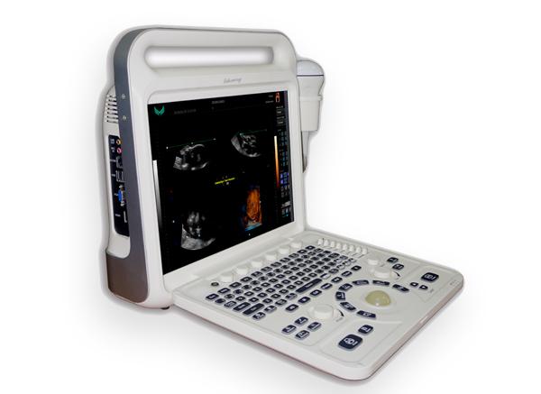 15 Inch LED Color Portable Ultrasound Machine 60deg Scan Angle