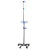 China Adjustable Height Hospital Infusion Stand Easy to Move and Power Type Without Power in Blue for sale