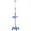 China Adjustable Height Hospital Infusion Stand Easy to Move and Power Type Without Power in Blue for sale