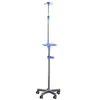 China Adjustable Height Hospital Infusion Stand Easy to Move and Power Type Without Power in Blue for sale