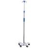 China Adjustable Height Hospital Infusion Stand Easy to Move and Power Type Without Power in Blue for sale