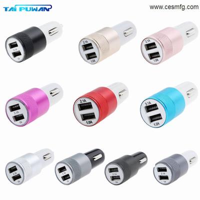 China Wholesale Support Quick Charger QC 3.0 Dual USB Cell Mobile Phone Car Charger,2.1A Dual QC Output Function for sale