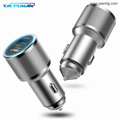 China 5V2A dual USB cigar car charger multifunctional intelligent vehicle charging mobile phone charger for sale