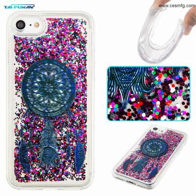 China Fashion Transparent Fun Glitter Star Quicksand Liquid Phone Back cover case for iphone 7 6 6s plus Samsung S6 S7 S7 edge for sale