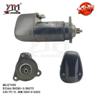 중국 0001416002 트럭 / 자동차 스타터 모터 보쉬 부품 D2366/DH280-3/DH370 판매용