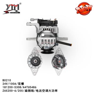 중국 BX210 6BG1 EX200-6 ZAX200 플랫 케이블 자동차 교류 발전기 100A 2PK A4TU5486 판매용