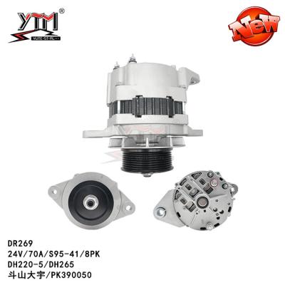 중국 DR269 DH220-5 DH265 70A 전기 교류기 모터 S95-41 8PK PK390050 판매용