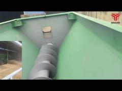chain driven bedding spreader machine for distribution of straw dry cow manure wood chips