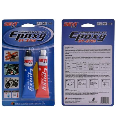 China Vinnige verharding DY-E705 5 min Epoxyarzins/Epoxyafheffende metaalbindingslijm voor industriële doeleinden Te koop