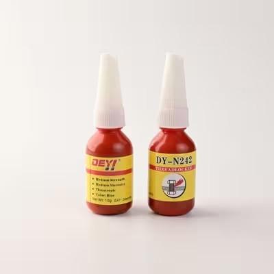 China DEYI DY-N242 Industrial Anaerobic Threadlocker | Blue Medium Strength Removable Glue for M6-M36 Manufacturer for sale