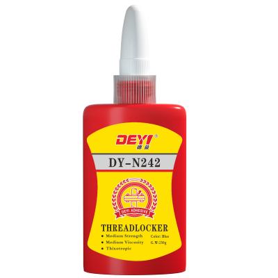 China N242 Removable Anaerobic Threadlocker - Medium Strength Glue for Metal Fastener Locking for sale