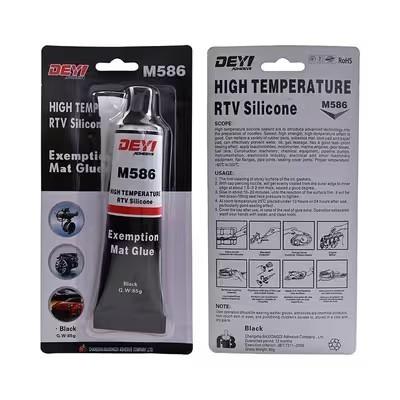 China Heavy Duty Black RTV Silicone Sealant Adhesive Gasket Maker High Temp For Industrial Equipment for sale