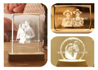 China Automatic 3D Glass Crystal Laser Engraving Machine With Semiconductor Laser Source And Long Life for sale