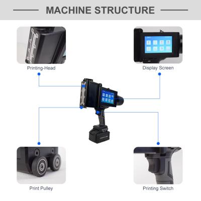 중국 대형 문자 점 행렬 잉크젯 프린터 목조 파이프 철판용 손용 잉크젯 프린터 고속 판매용