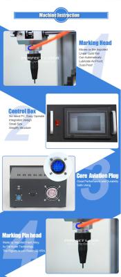 中国 ポータブル オートマティック ドットピーン ファイバーレーザーマークマシン 名前プレートサイン シリアル 販売のため