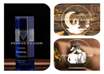 China Automatic 3D Glass Crystal Laser Engraving Machine With Semiconductor Laser Source And Long Life for sale