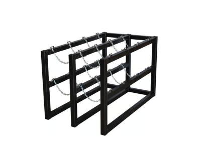 China Three Tank Gas Cylinder Rack Compressed Gas Cylinder Storage Racks Te koop