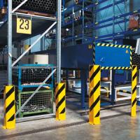 China Right Angle Pallet Rack Guards 800mm Racking Upright Protectors for sale