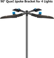China 2.5in Horizontal Tenon Adapter 90 Degree Quad Spoke Bracket for sale
