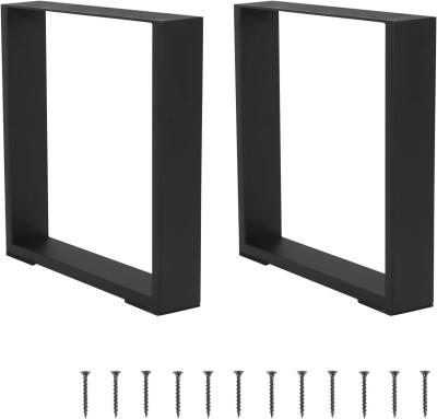 Cina 600lbs Modern Metal Table Legs Square 16 Inch Black Iron Bench Legs in vendita