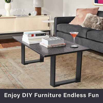 Cina 600lbs Modern Metal Table Legs Square 16 Inch Black Iron Bench Legs in vendita