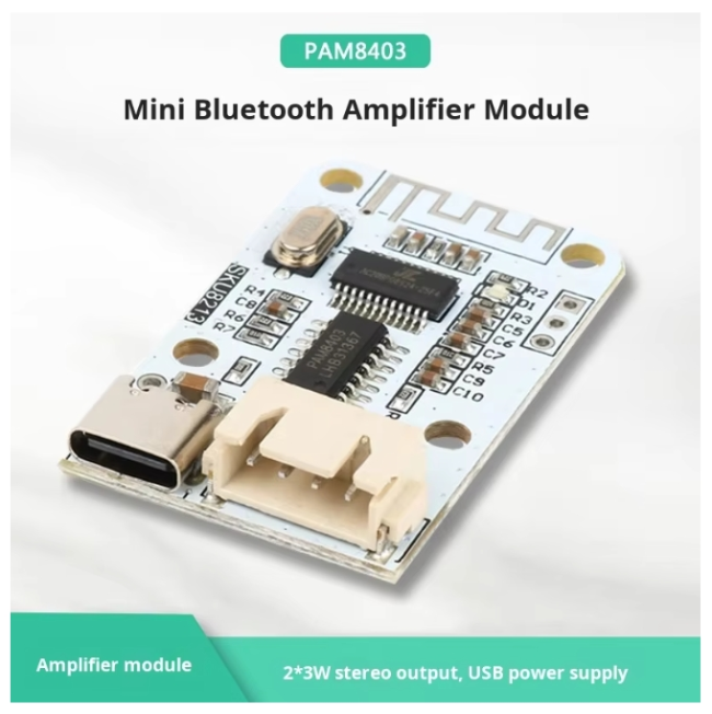 Mini BT amplifier board technical diagram