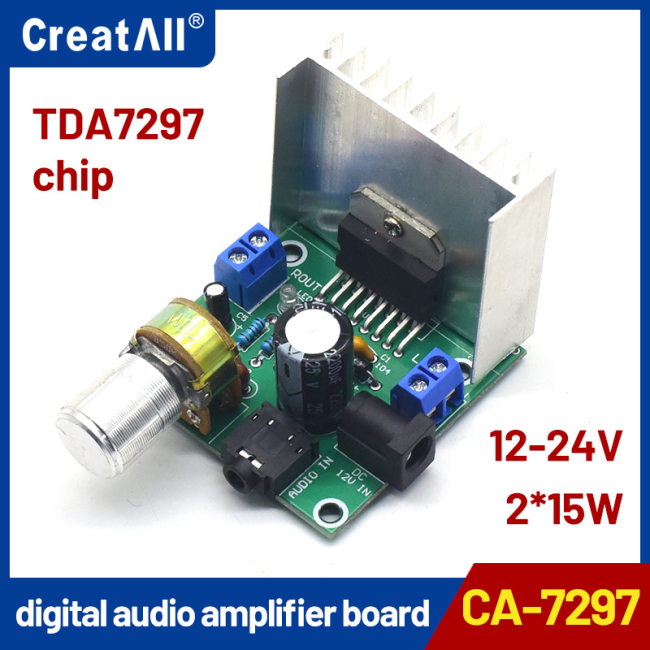 CA-7297 Amplifier Board components