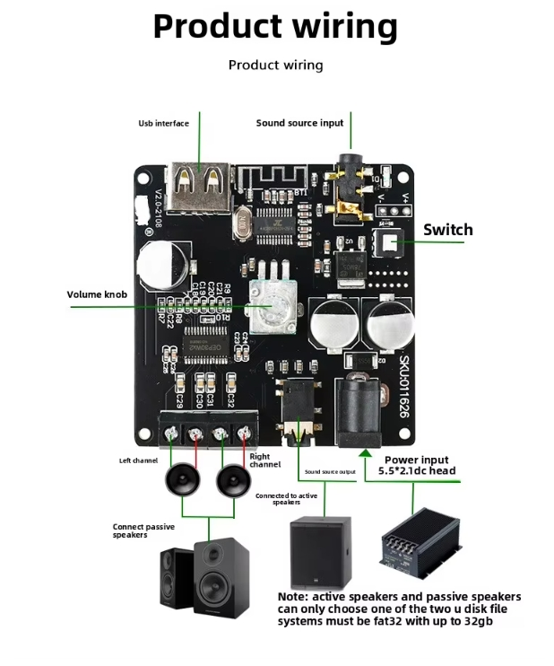 CA-1017 Amplifier Board connection diagram
