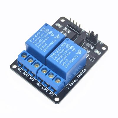 China DC 5V 2 Channel Control Relay Module Low Level Trigger Normally Closed for sale