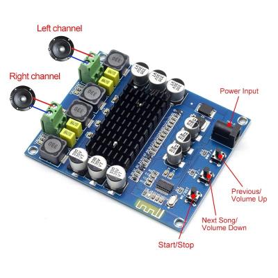 중국 CA-3168B 무선 디지털 증폭기 보드 DC12-24V 2*50W 출력 전력 TPA3116D2 판매용